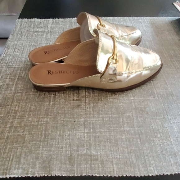 Restricted | Shoes | Restricted Gold Mulesslides | Poshmark